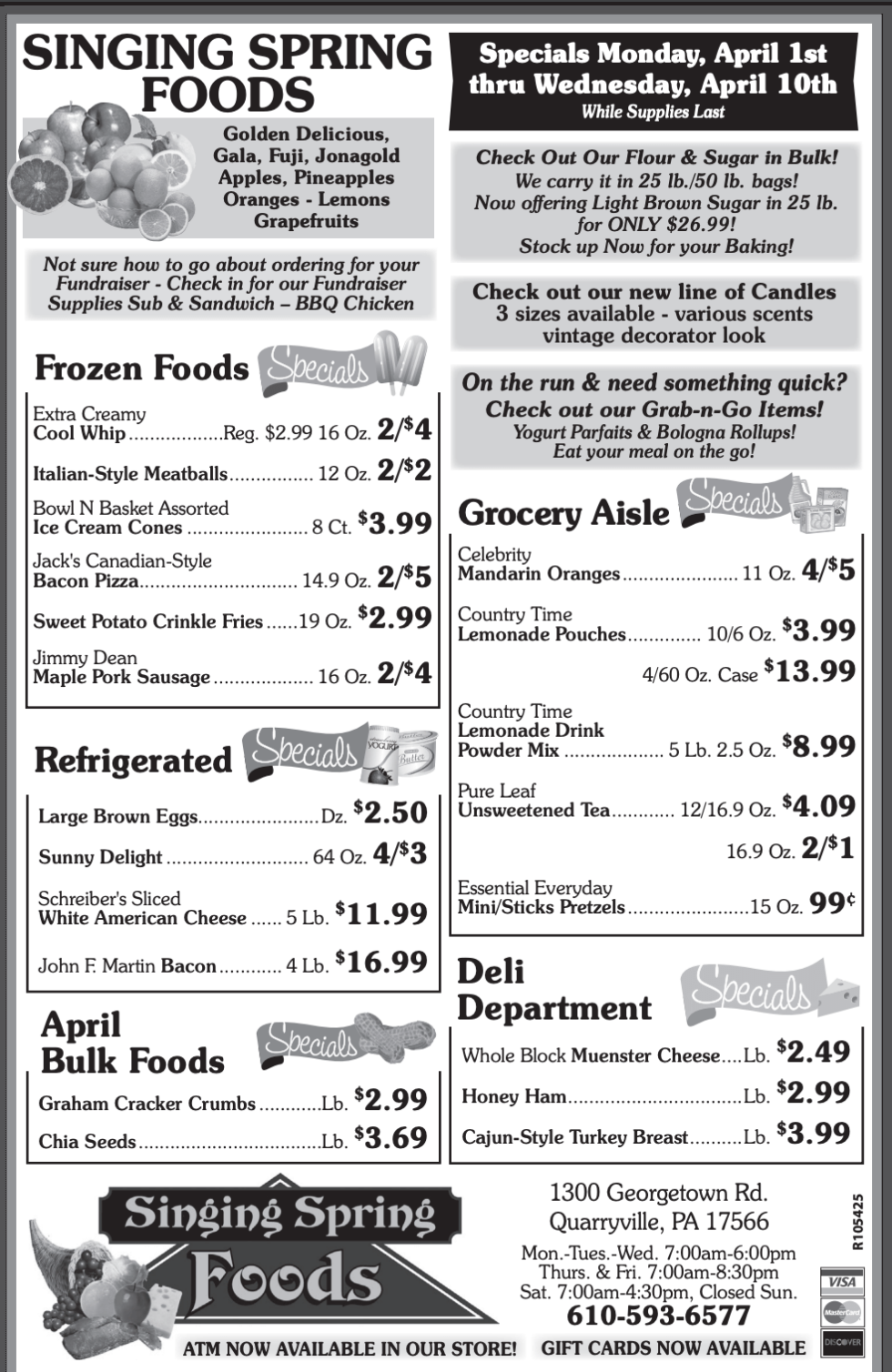 Singing Spring Foods | reallancastercounty