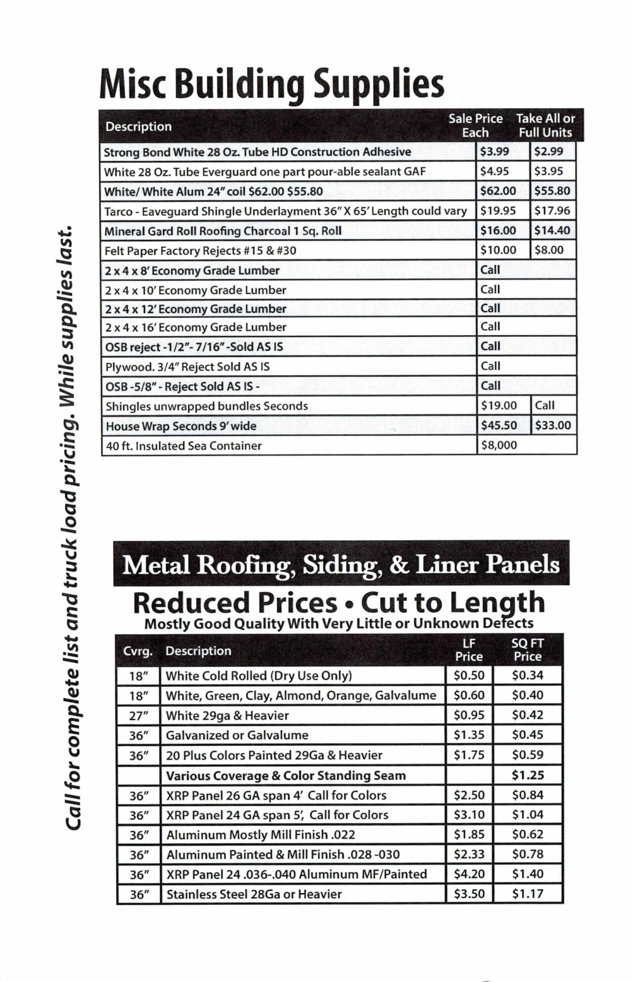 Slate Road Supply | reallancastercounty
