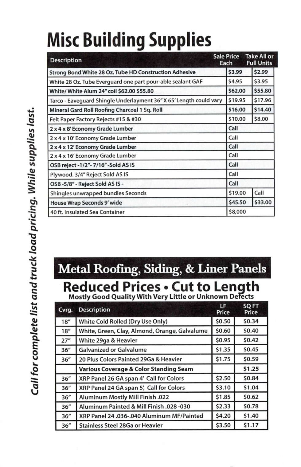 Slate Road Supply | reallancastercounty